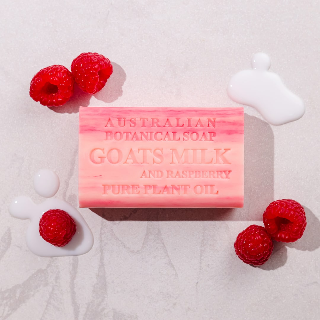 Buy Goats Milk with Raspberry Hand Wash & Soap Bar Bundle Online in ...